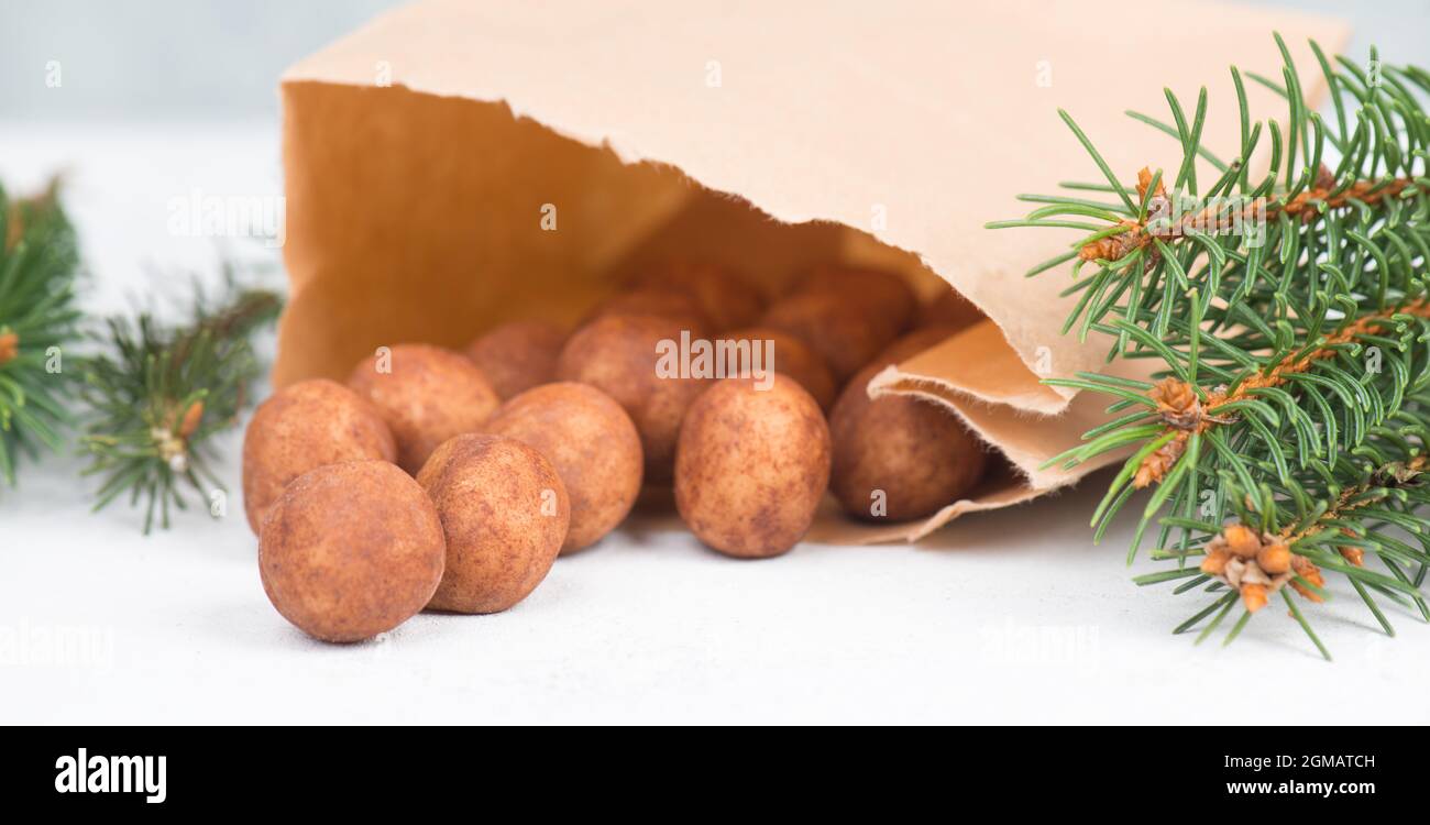 Marzipan potatoes, in german called Marzipankartoffeln, with cacao ...
