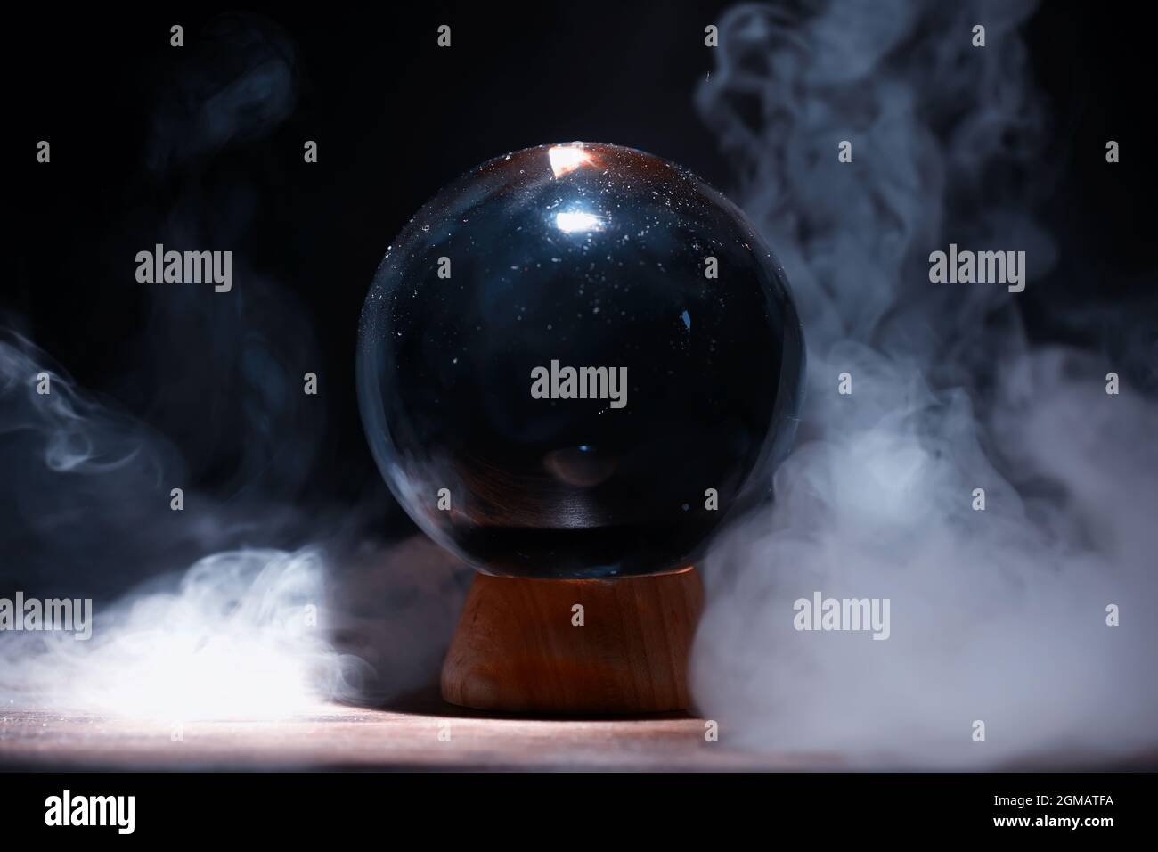 Crystal ball predict the fate. Guessing for the future Stock Photo - Alamy