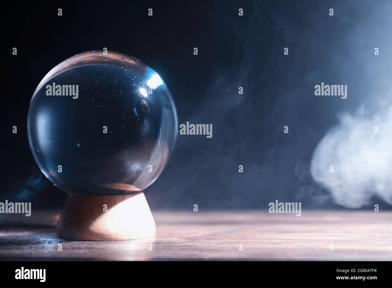Crystal ball predict the fate. Guessing for the future Stock Photo - Alamy