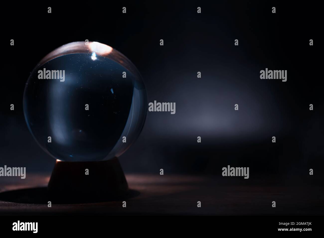 Crystal ball predict the fate. Guessing for the future Stock Photo - Alamy
