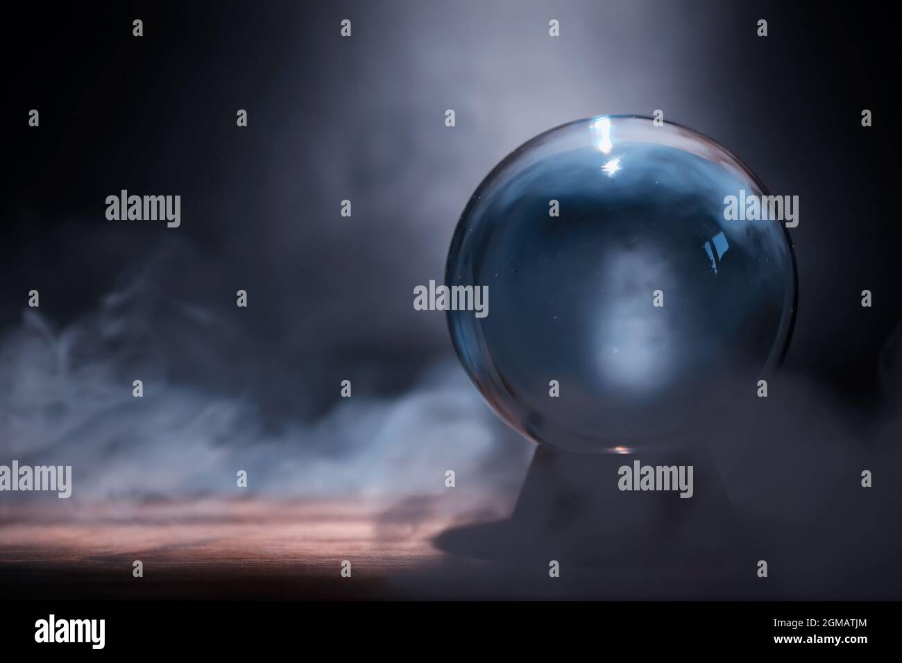 Crystal ball predict the fate. Guessing for the future Stock Photo - Alamy