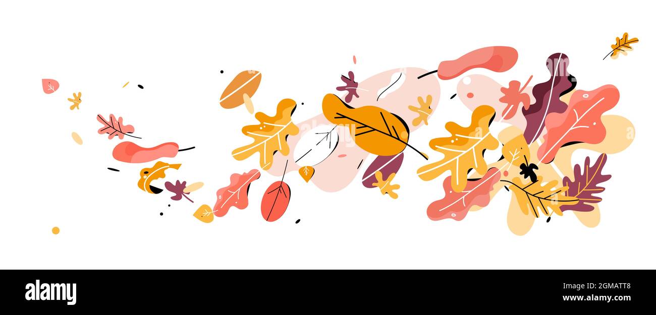Autumn leaves banner Stock Vector Image & Art - Alamy