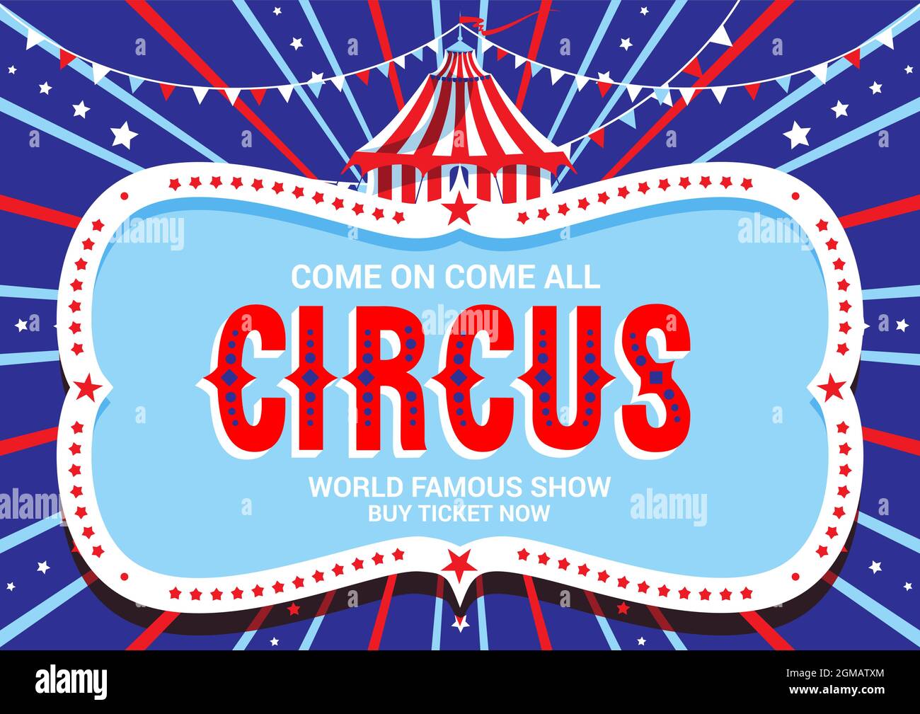 Blue advertising poster Stock Vector Image & Art - Alamy