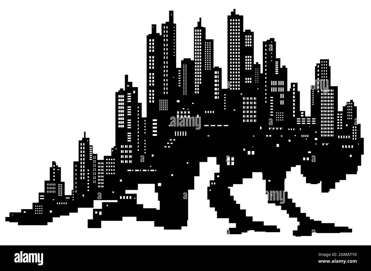 City human settlement Cut Out Stock Images & Pictures - Alamy