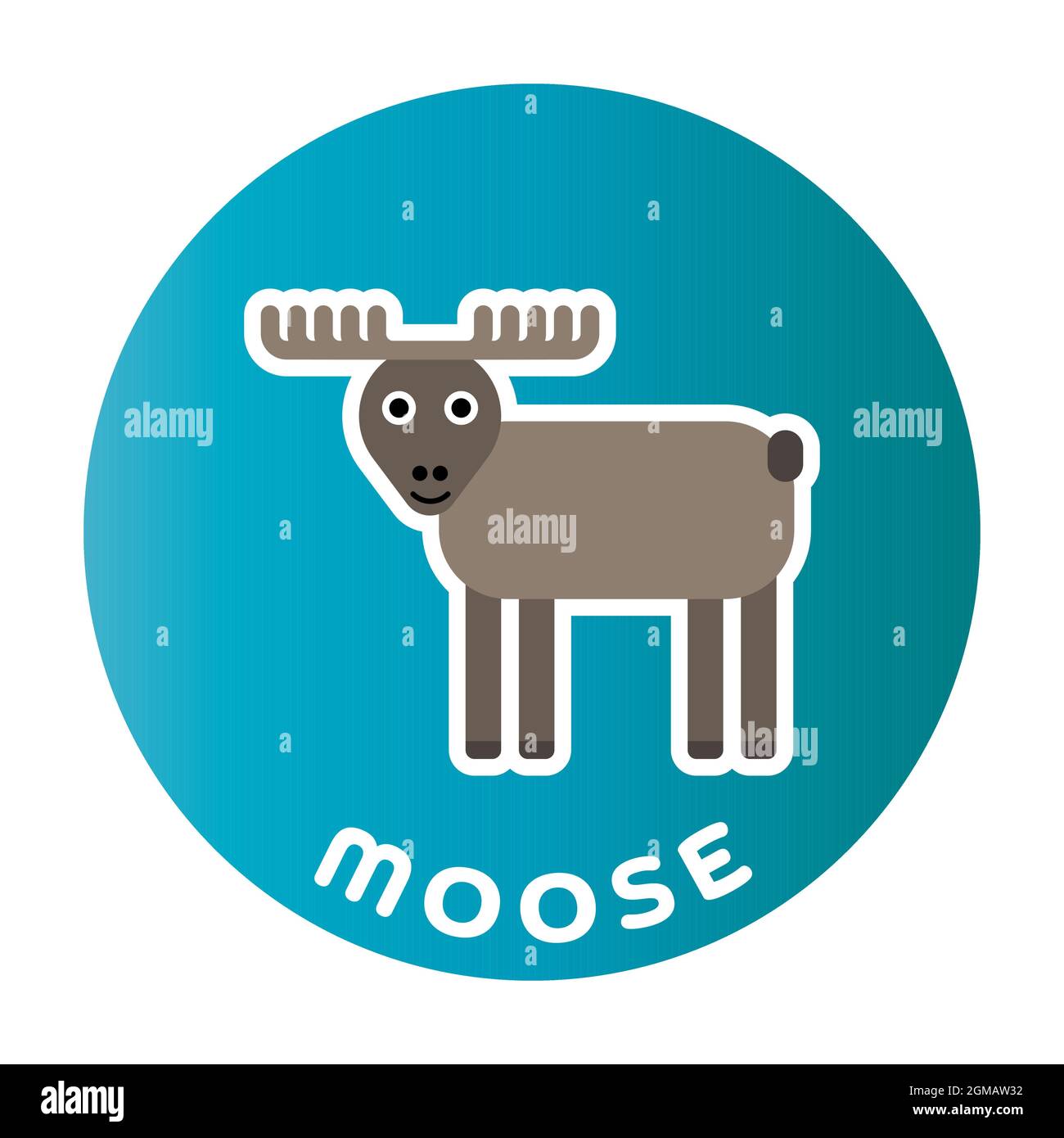 Cartoon smiling moose hi-res stock photography and images - Alamy