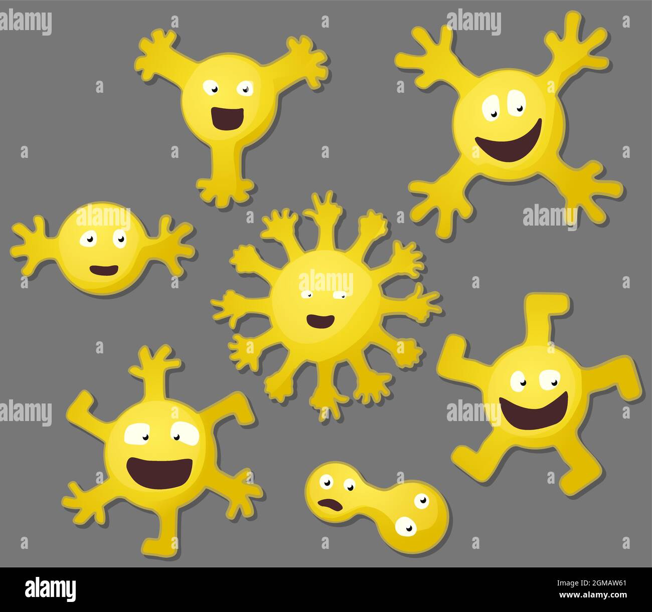 Physical contact touching happy stencil icon set selection yellow ...