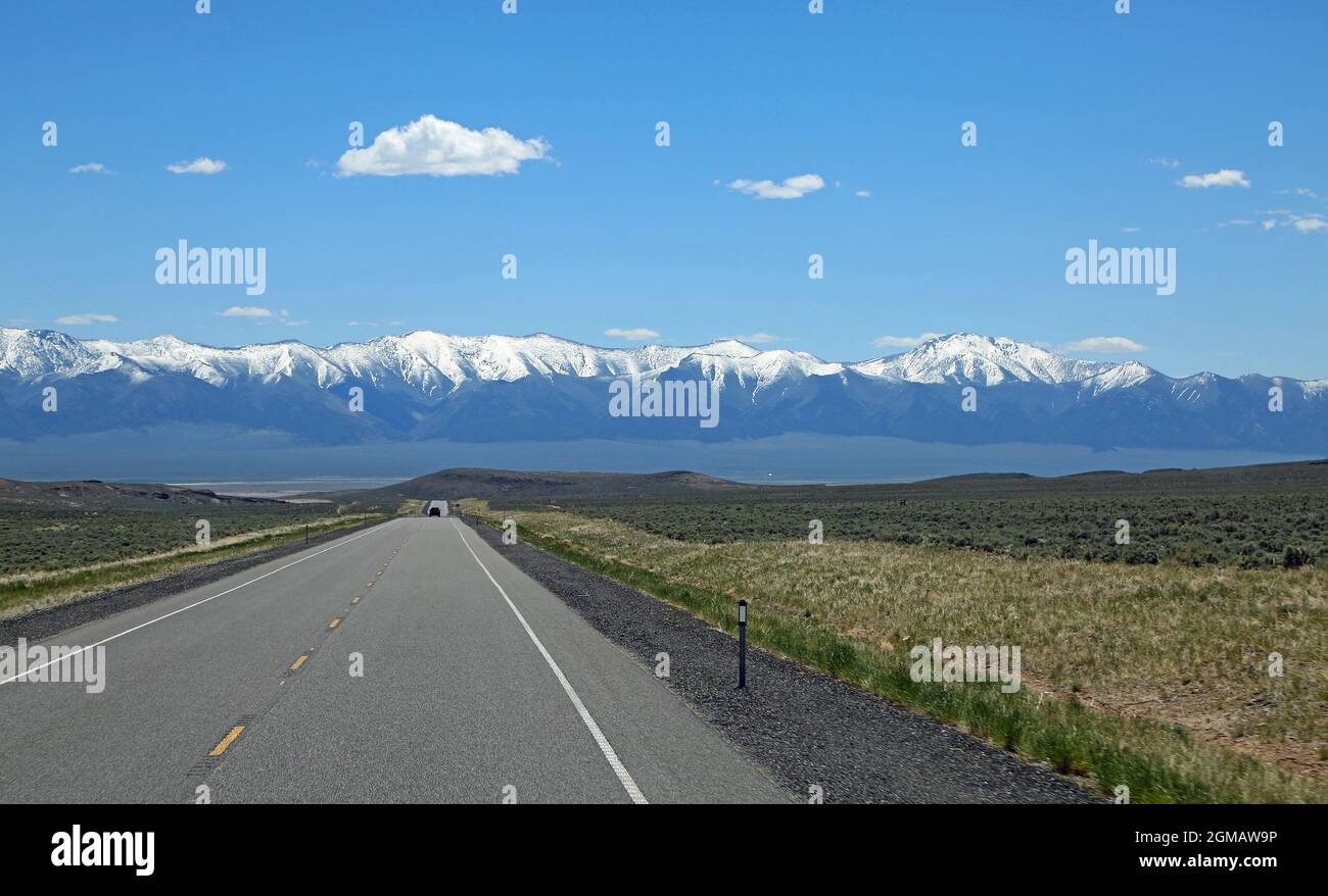 Driving down Mt Airy summit - Toiyabe Range - Nevada Stock Photo - Alamy