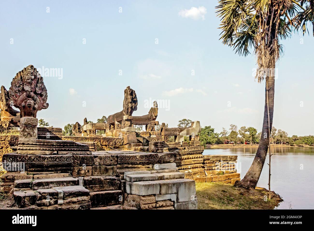 old ruins at Srah Srang in Angkor city, Cambodia Stock Photo - Alamy