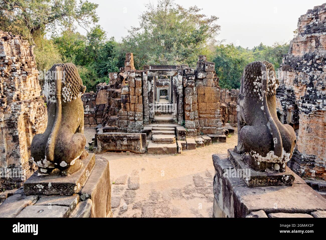 old ruins of East Baray temple in Angkor city, Cambodia Stock Photo - Alamy