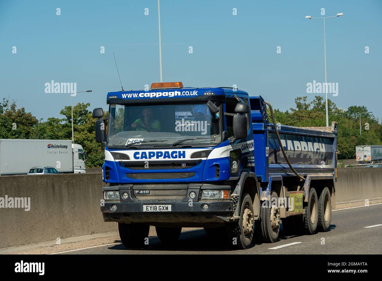 Staines, Surrey, UK. 8th September, 2021. A Cappagh truck carries a ...