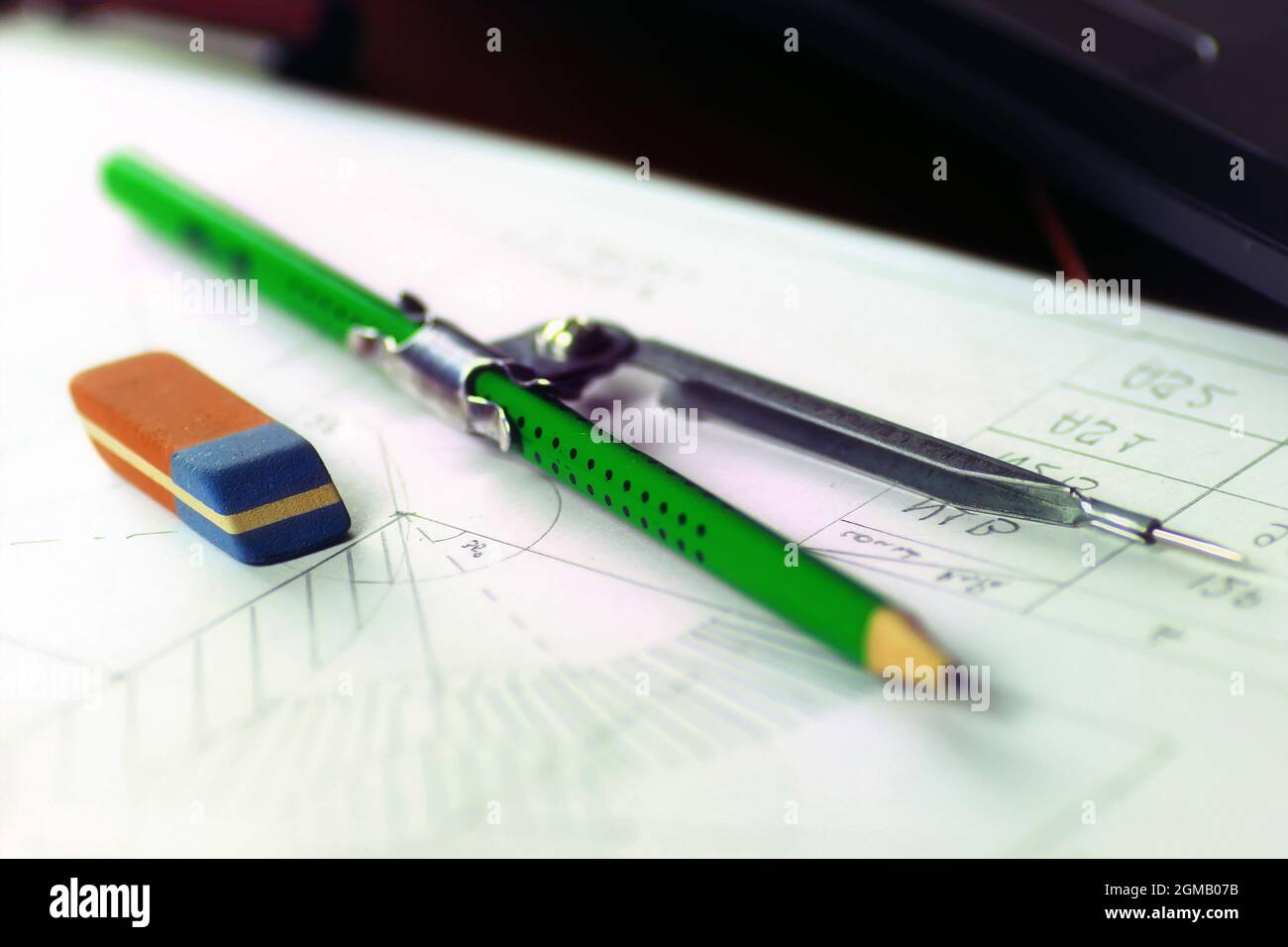 board table pencil divider Stock Photo - Alamy
