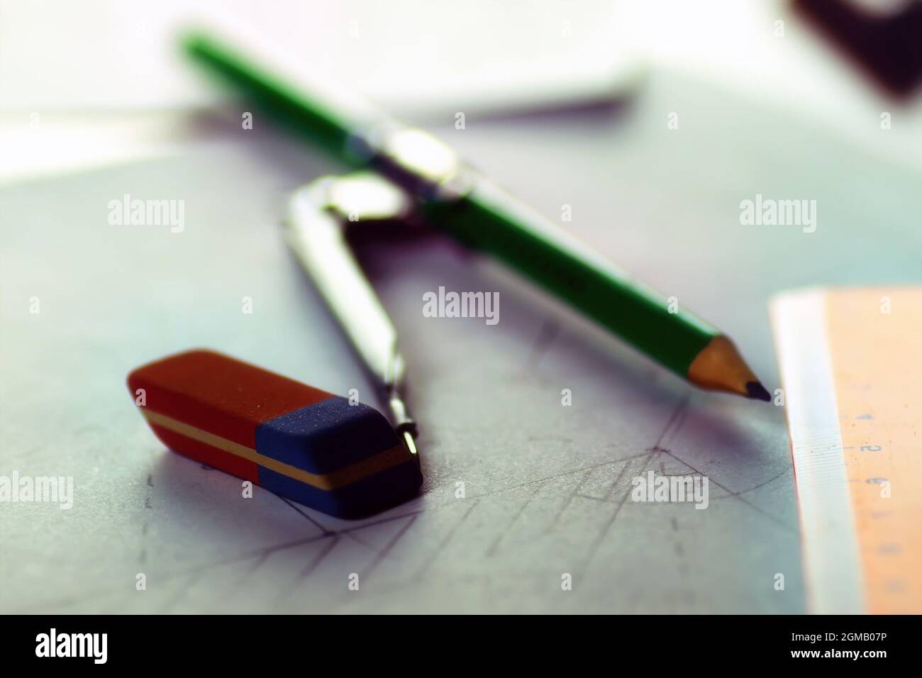 board table pencil divider Stock Photo - Alamy