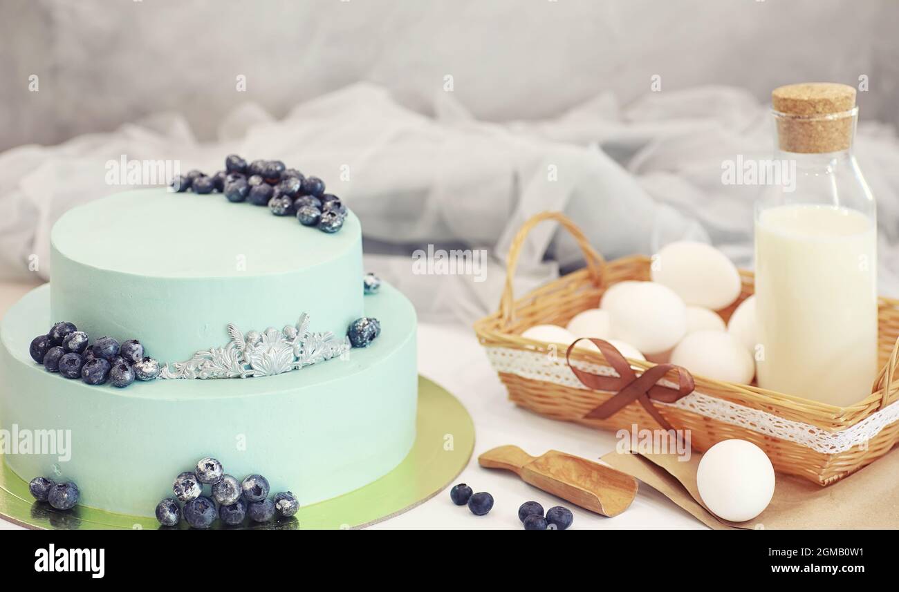 Confectionery flavored cakes for a holiday and a normal breakfast Stock ...