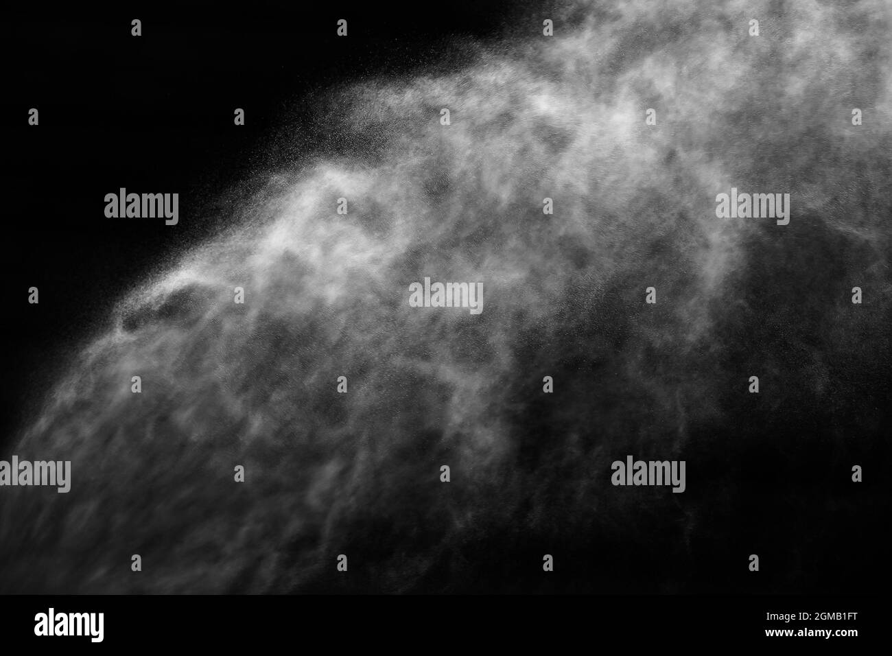 A stream of water and a cloud of drops from the atomizer Stock Photo ...
