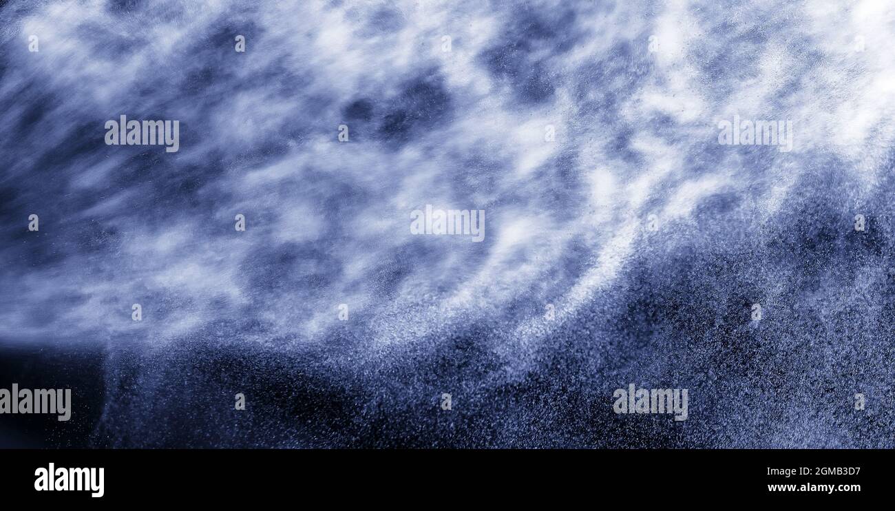 A stream of water and a cloud of drops from the atomizer Stock Photo ...