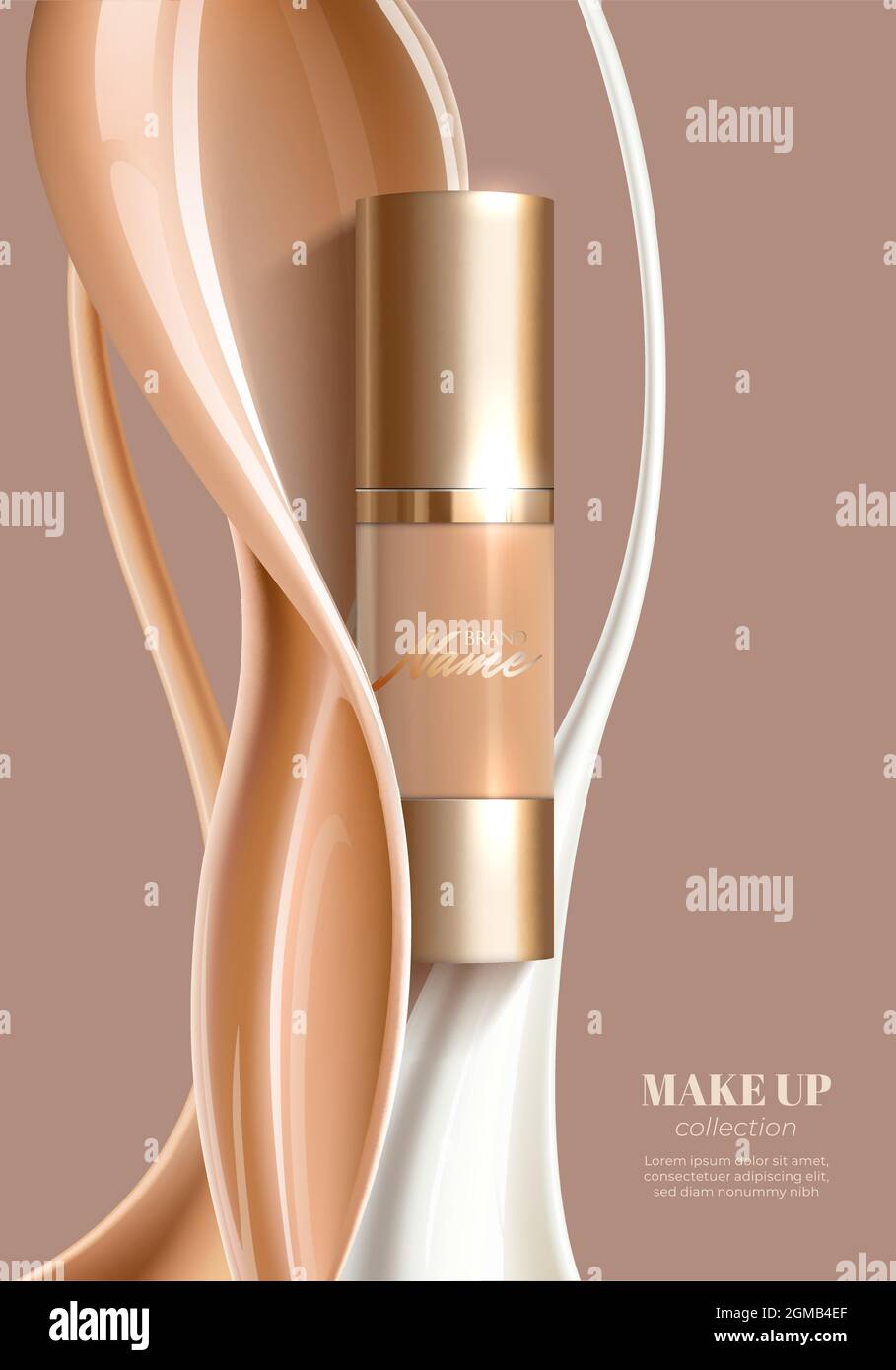 Advertising poster for cosmetic product for catalog, magazine. Design ...