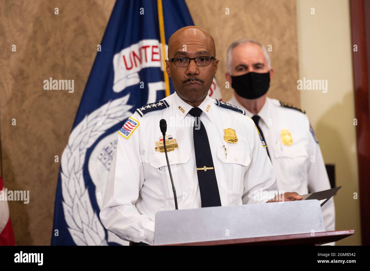 U.S. Capitol Chief of Police Tom Manger looks on as D.C. Metropolitan ...
