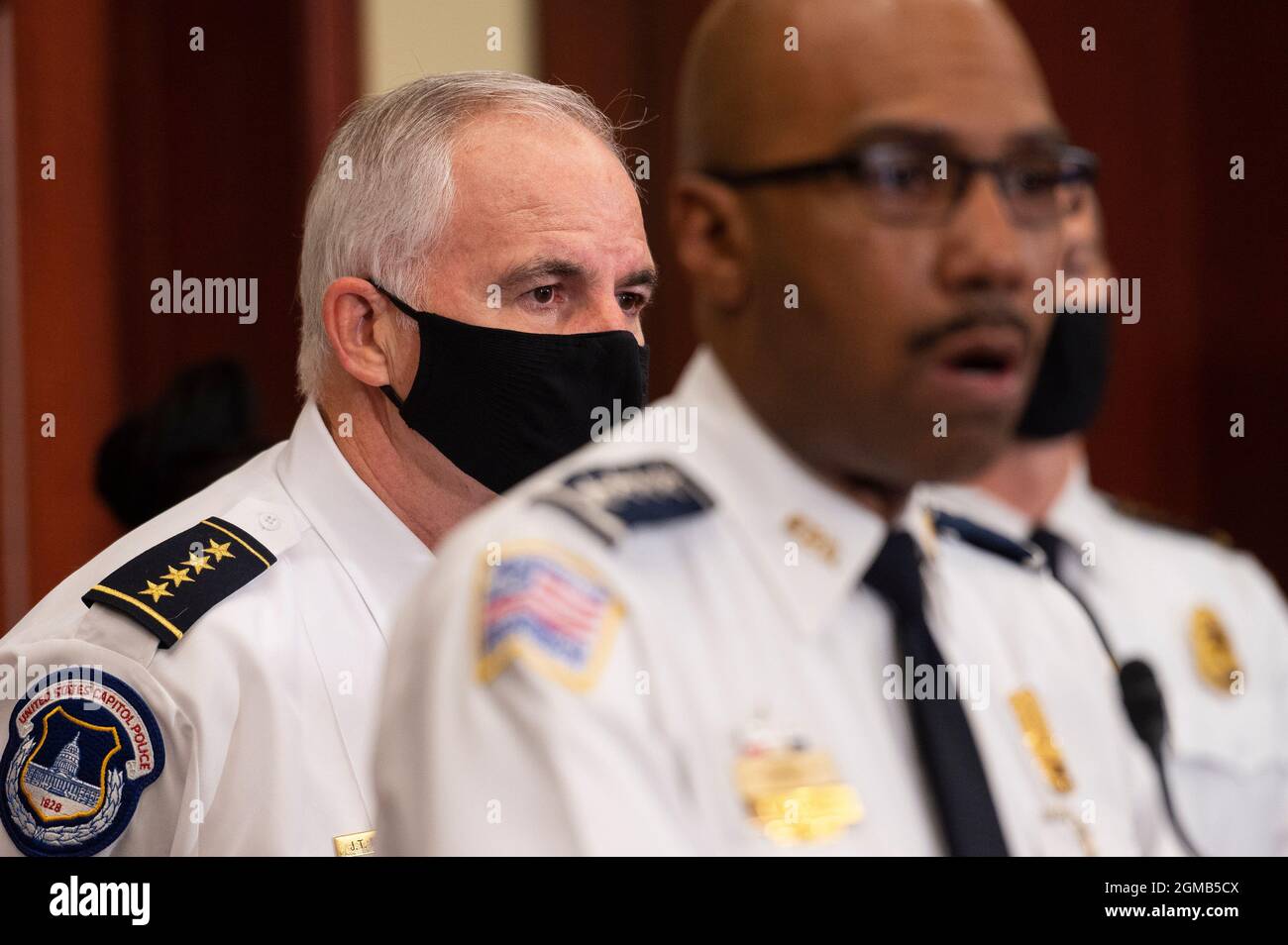 U.S. Capitol Chief of Police Tom Manger looks on as D.C. Metropolitan ...