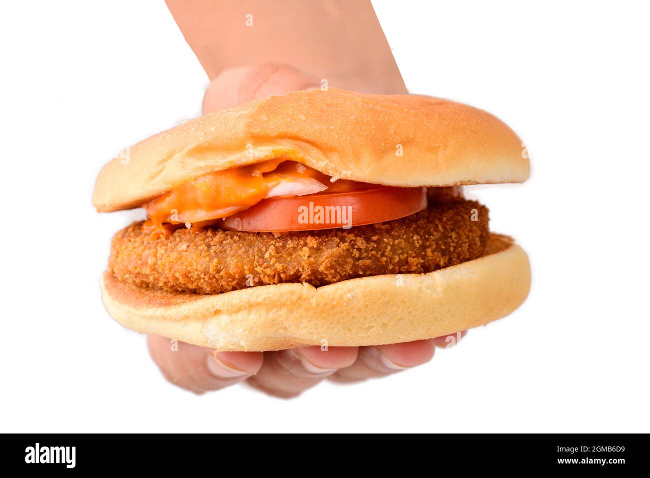 Hands holding big hamburger hi-res stock photography and images - Alamy