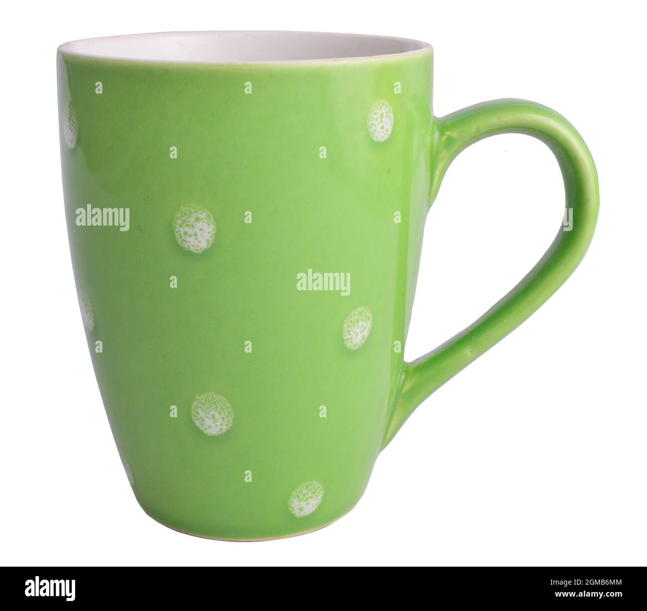 green ceramic mug isolated on white background, cheap mug Stock Photo ...