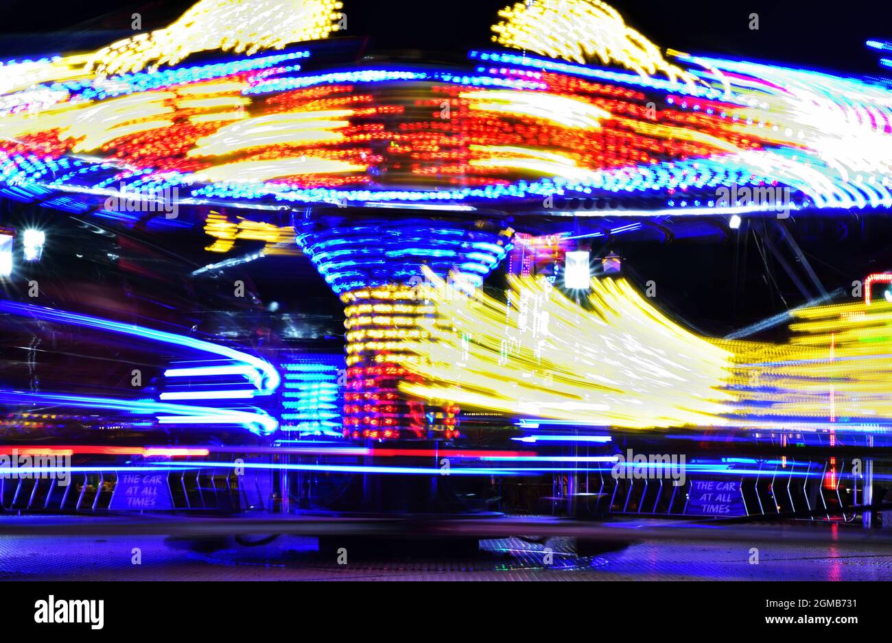 Fairground at night Stock Photo - Alamy