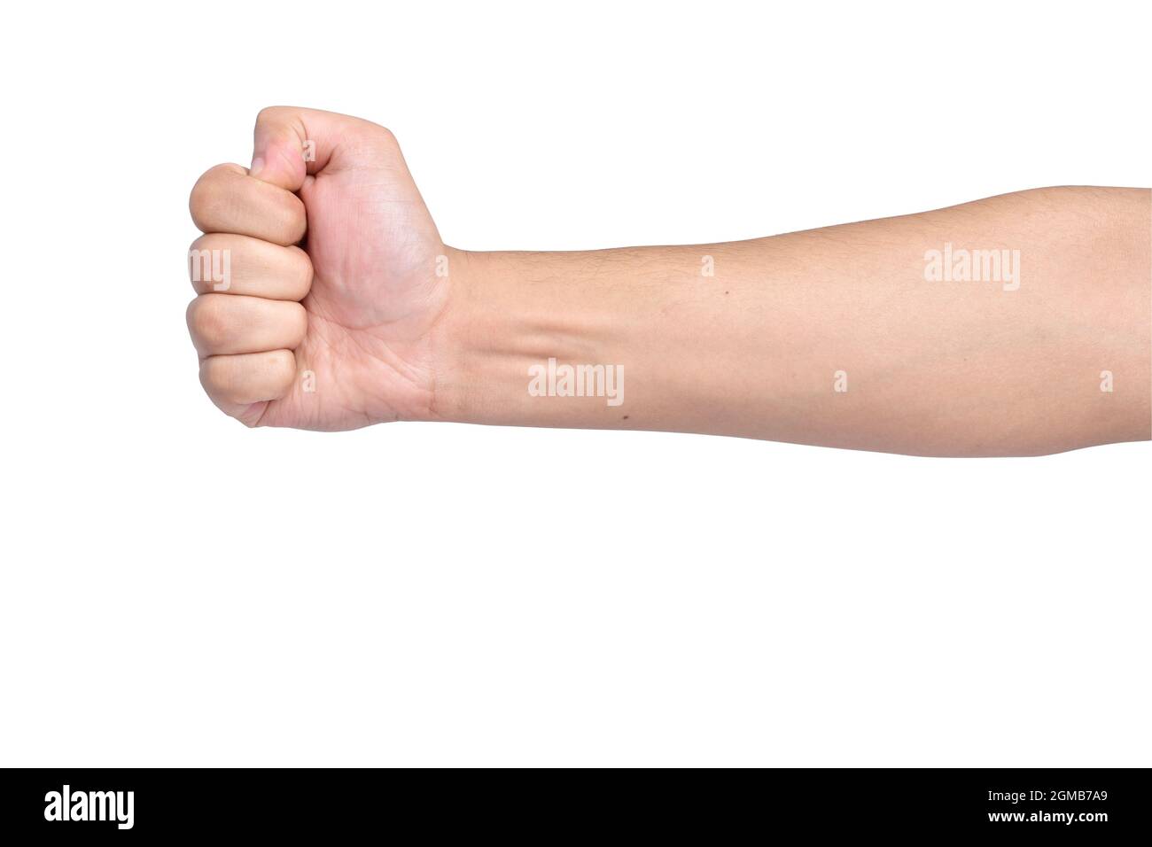 Hand Punch Isolated on White Background with Clipping Path Stock Photo ...