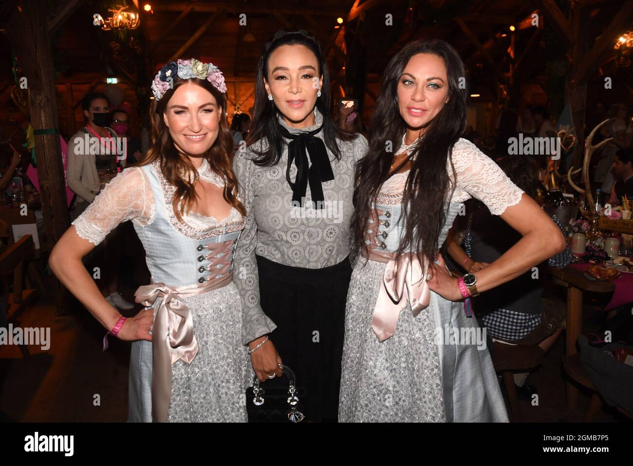 Munich, Germany. 17th Sep, 2021. Model Verona Pooth (l-r), model Lilly ...