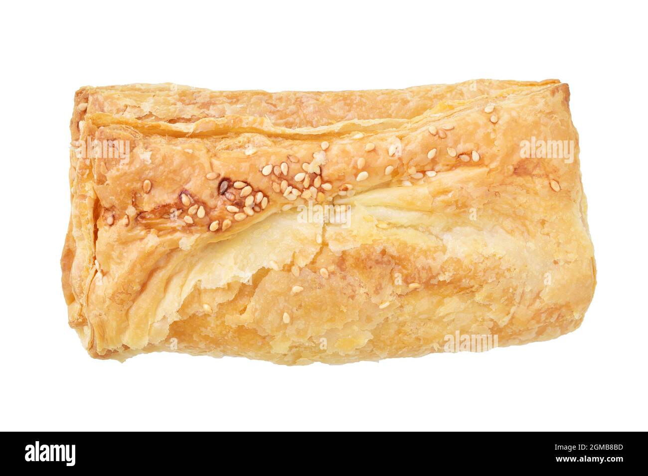 top view of puff pastry isolated on white background Stock Photo - Alamy