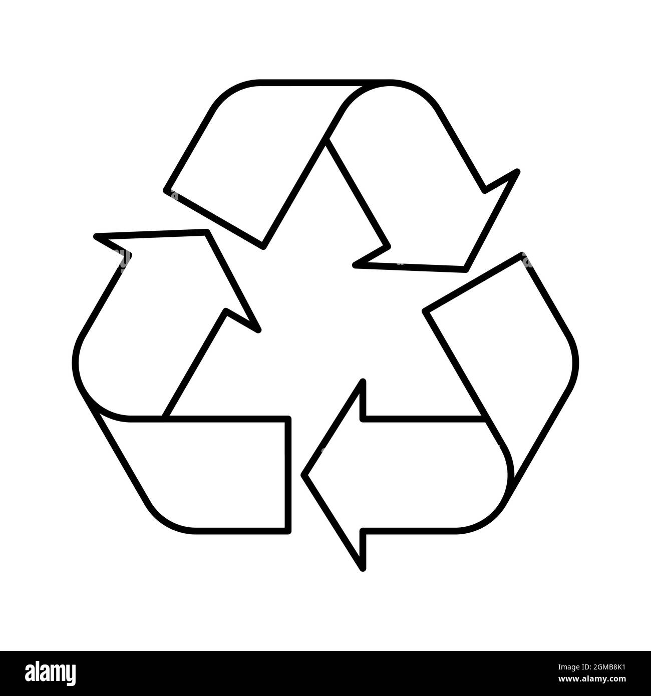 Universal Recycling Symbol. Theme of low or zero waste, clear energy ...