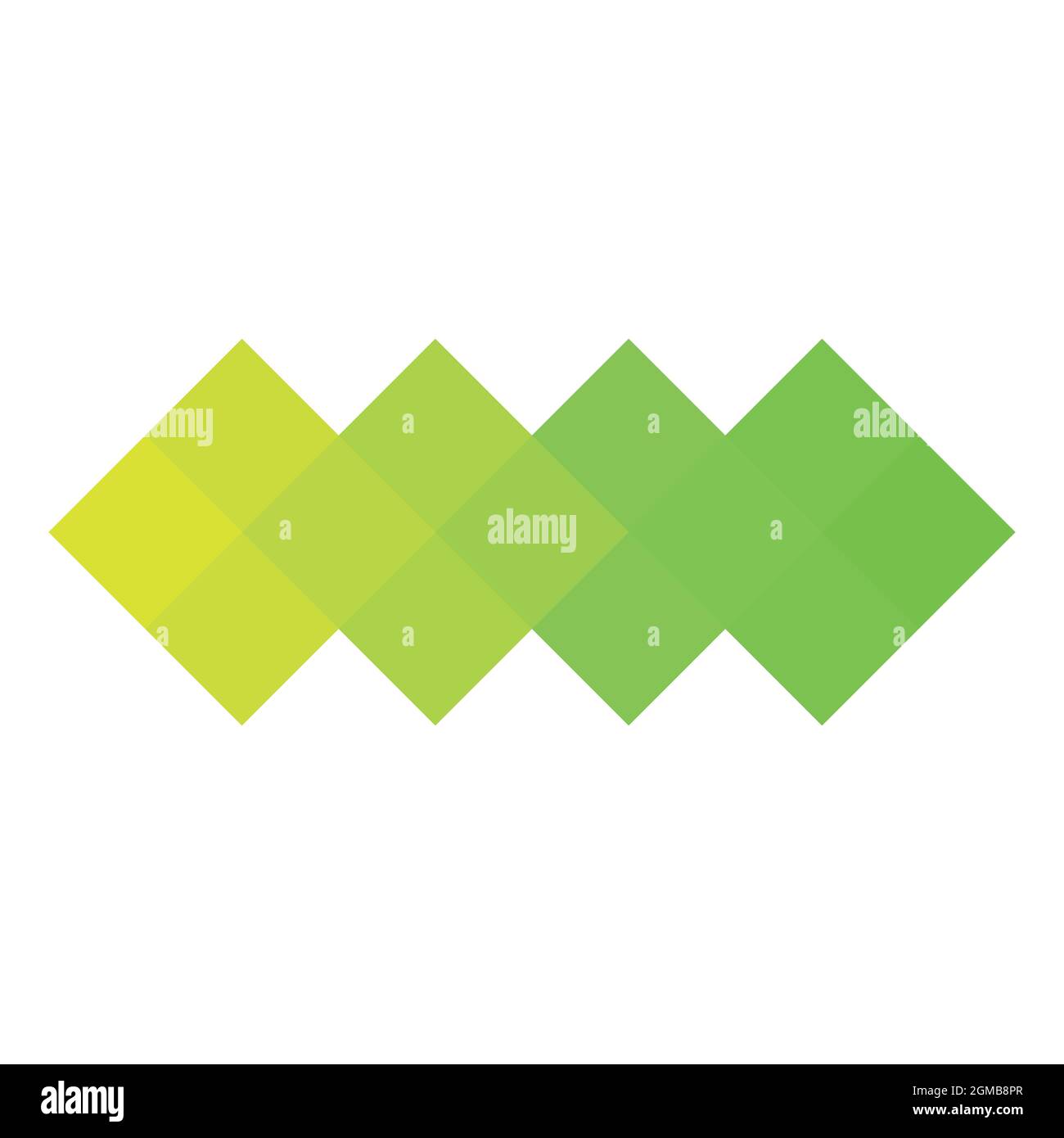 Green pixelized mosaic logo design element. Abstract shape of multiple ...