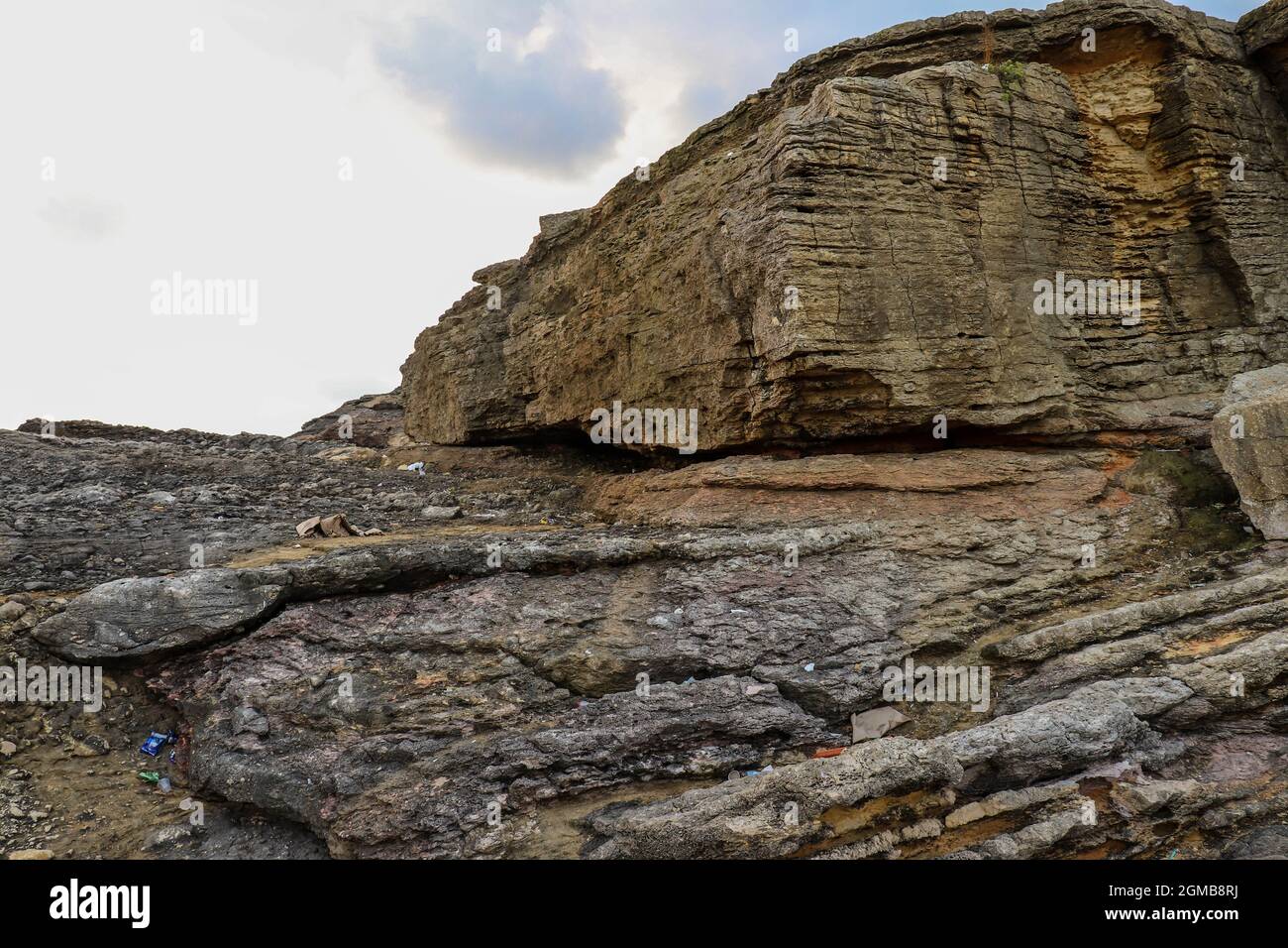 Colorful rocky coastline Stock Photo - Alamy