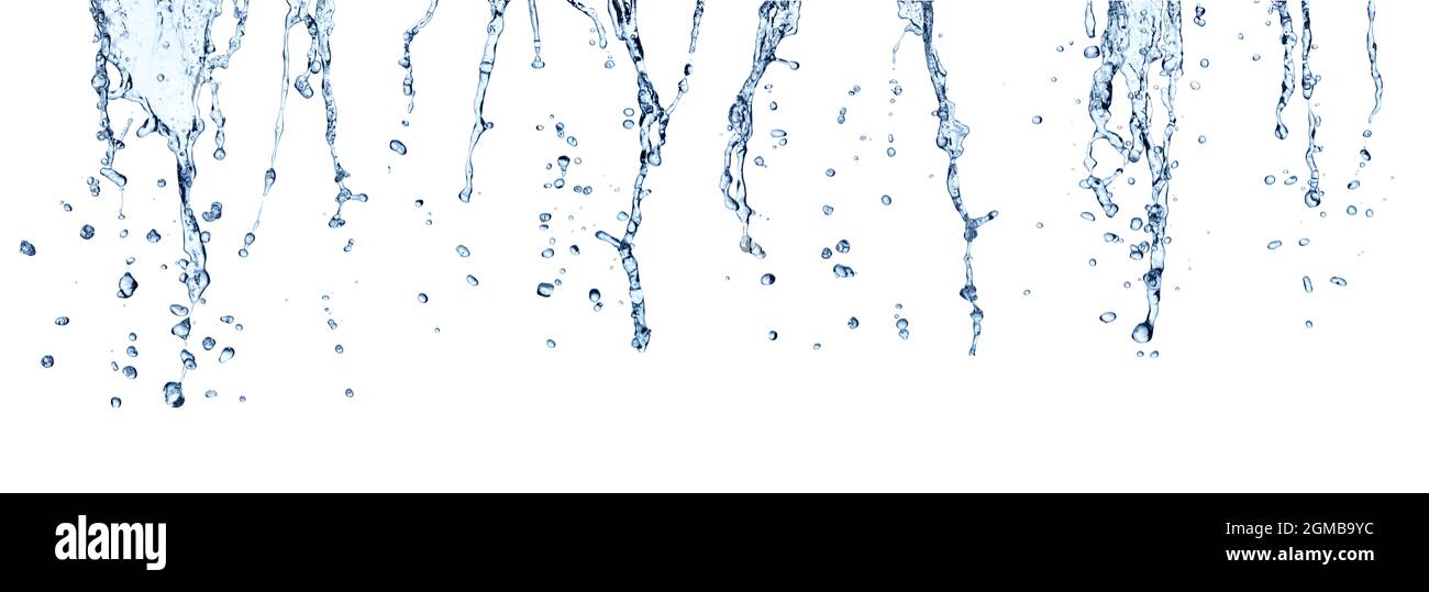 collection of various water drops on white background Stock Photo - Alamy