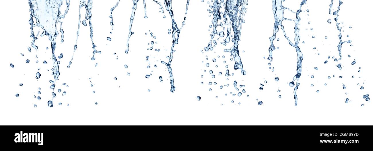 collection of various water drops on white background Stock Photo - Alamy