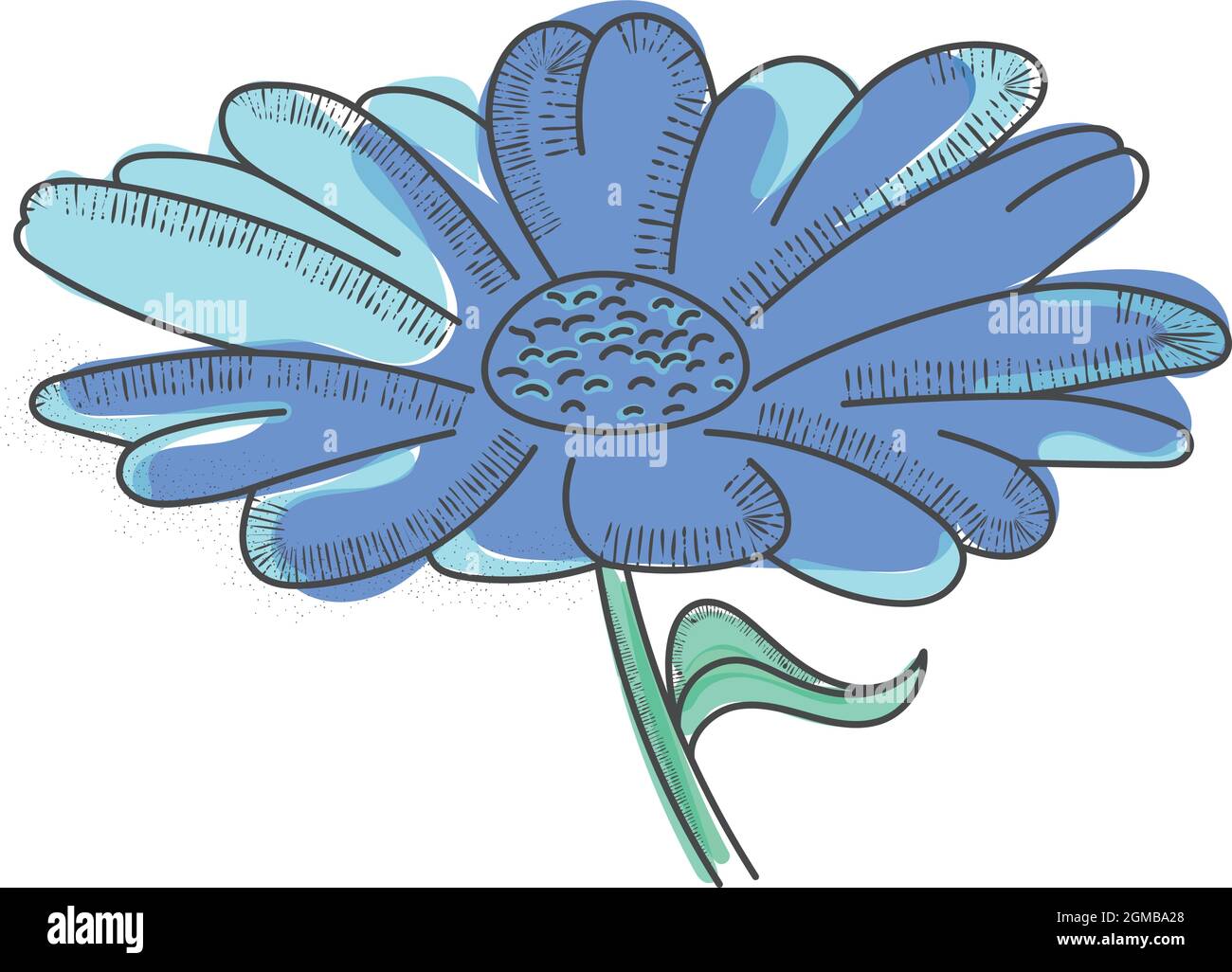 Blue Daisy Clipart