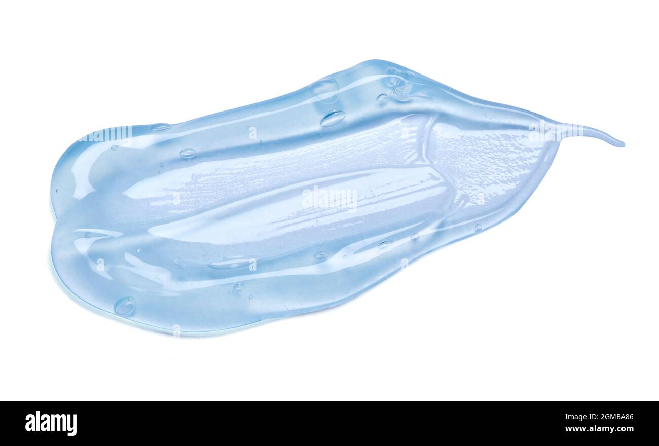 close up of a transparent gel cream sample on white background Stock ...