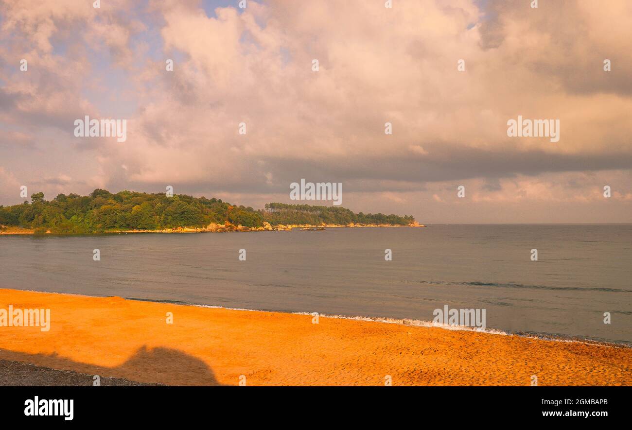 Beach in the morning Stock Photo - Alamy