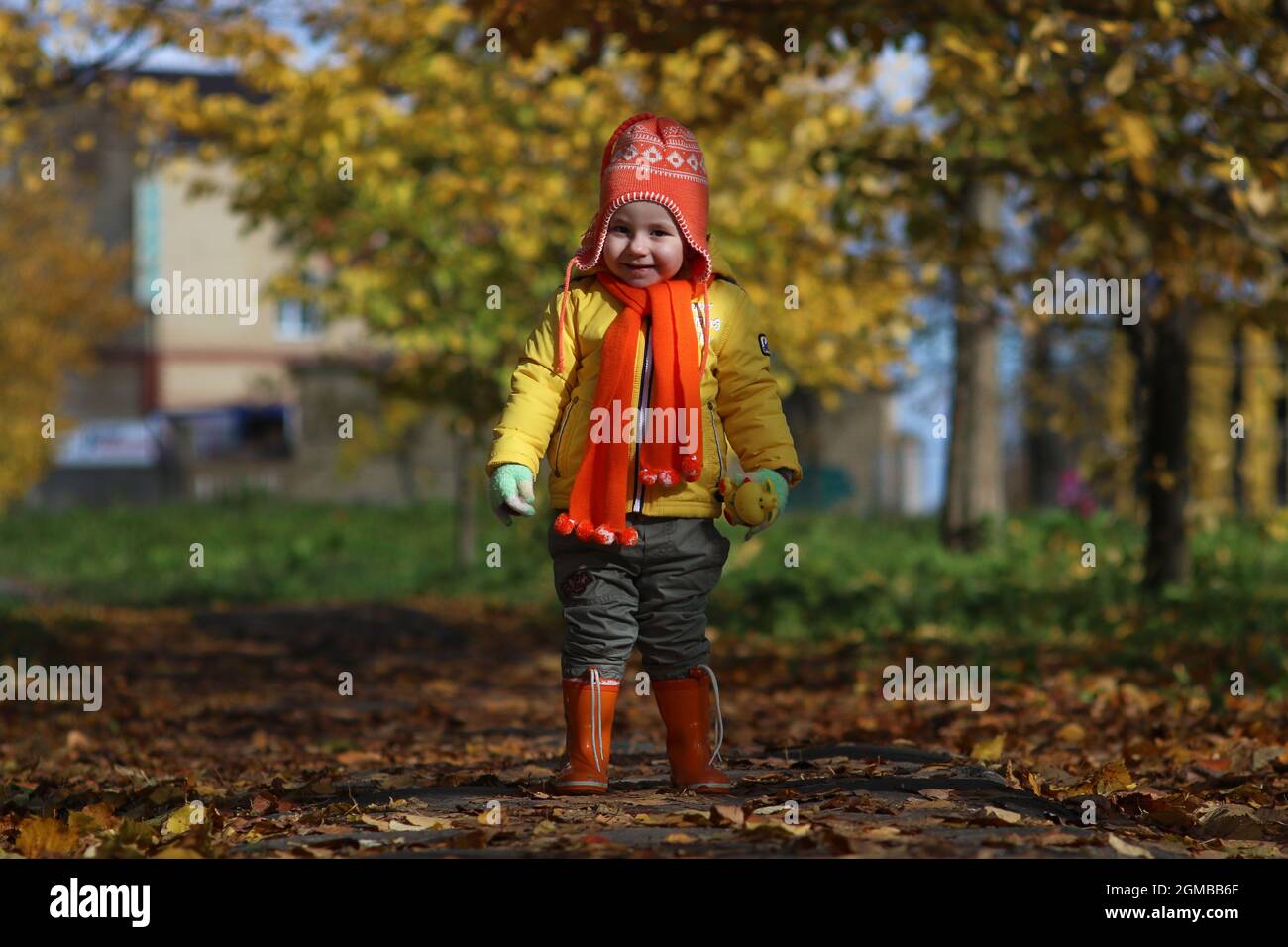 A young kids in a park walk outdoor Stock Photo - Alamy
