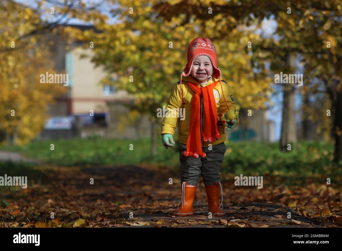 A young kids in a park walk outdoor Stock Photo - Alamy
