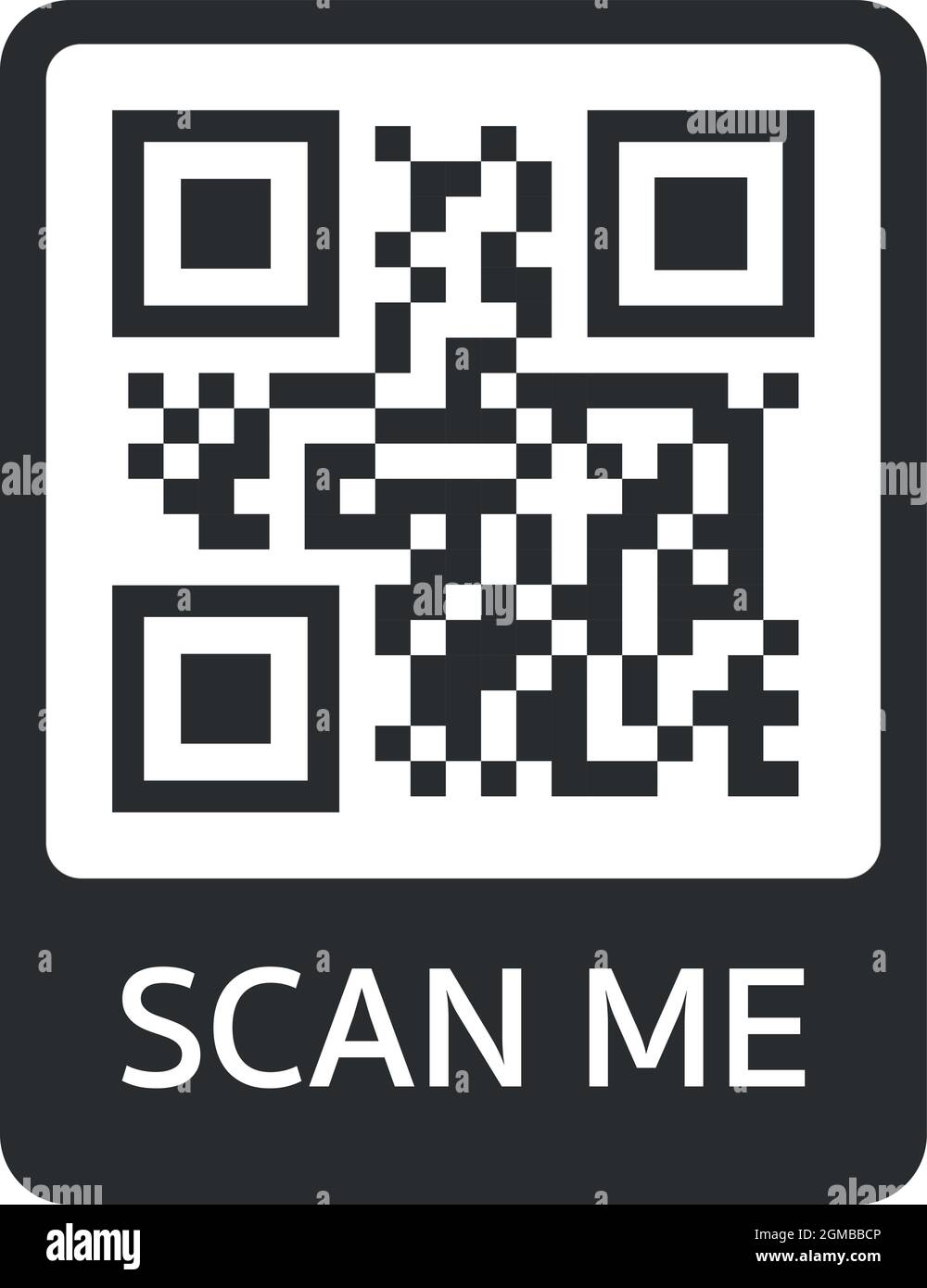 QR code for smartphone. Inscription scan me with smartphone icon. Qr ...