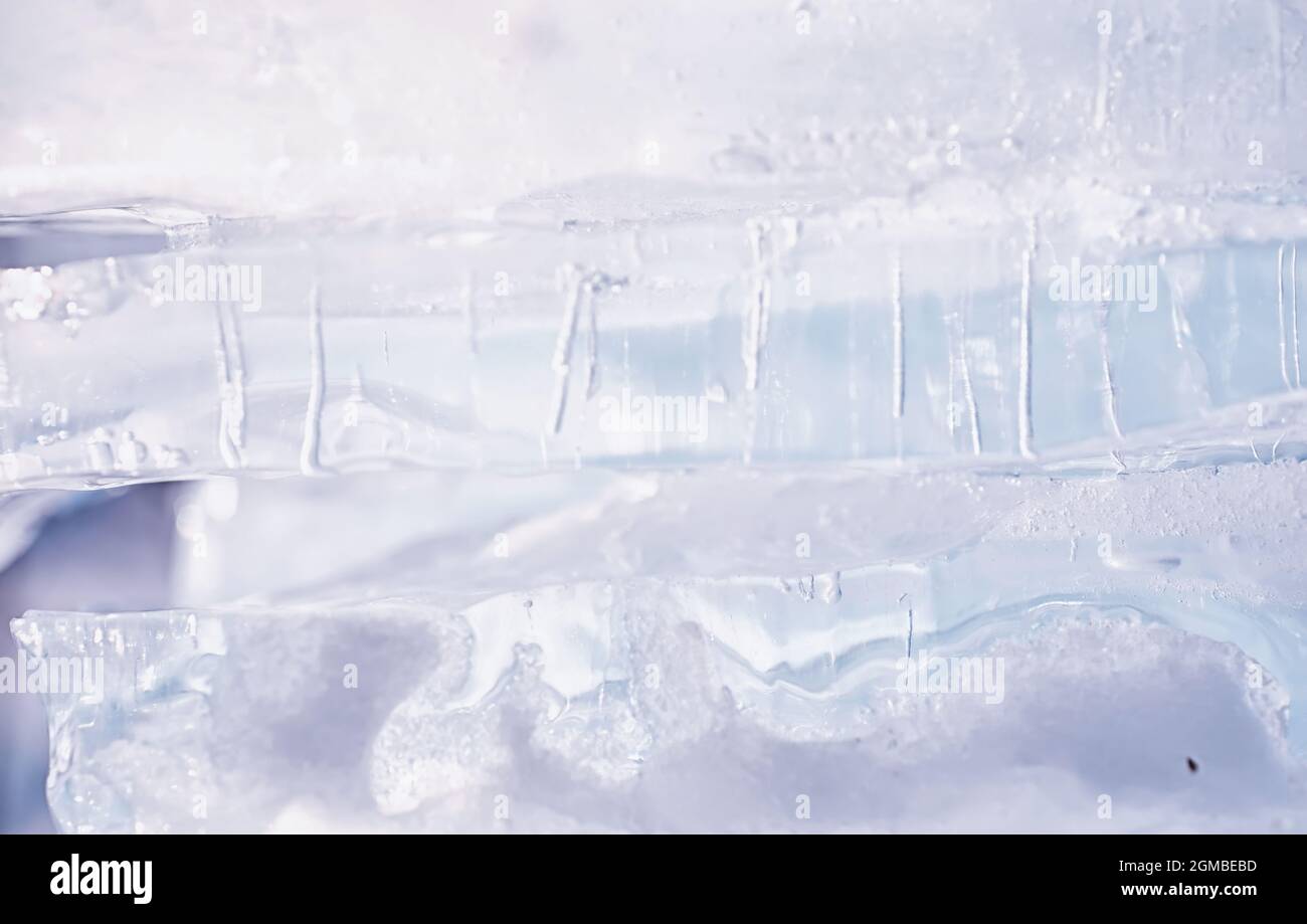 Texture of melting ice on a spring day under the sun Stock Photo - Alamy