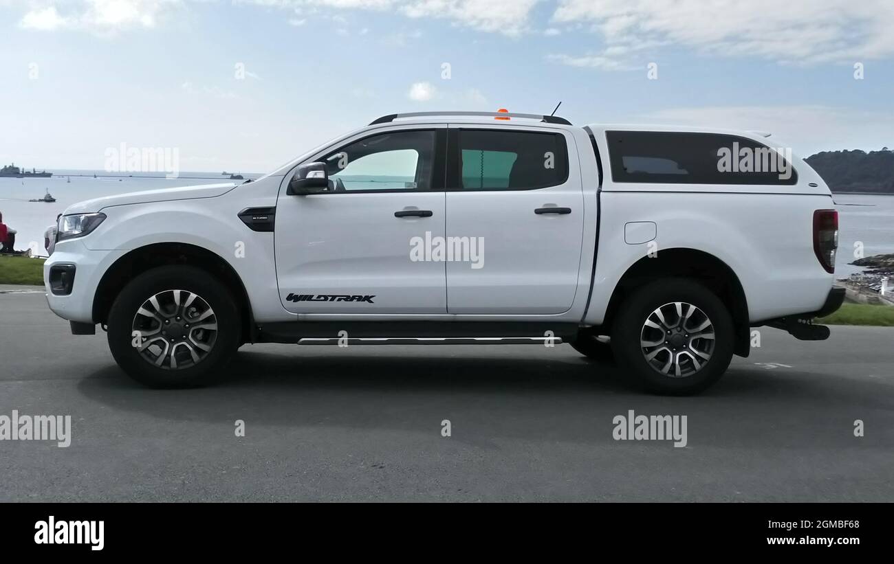 A 2021 registered Ford Ranger Wildtrak pickup truck parked in Plymouth ...