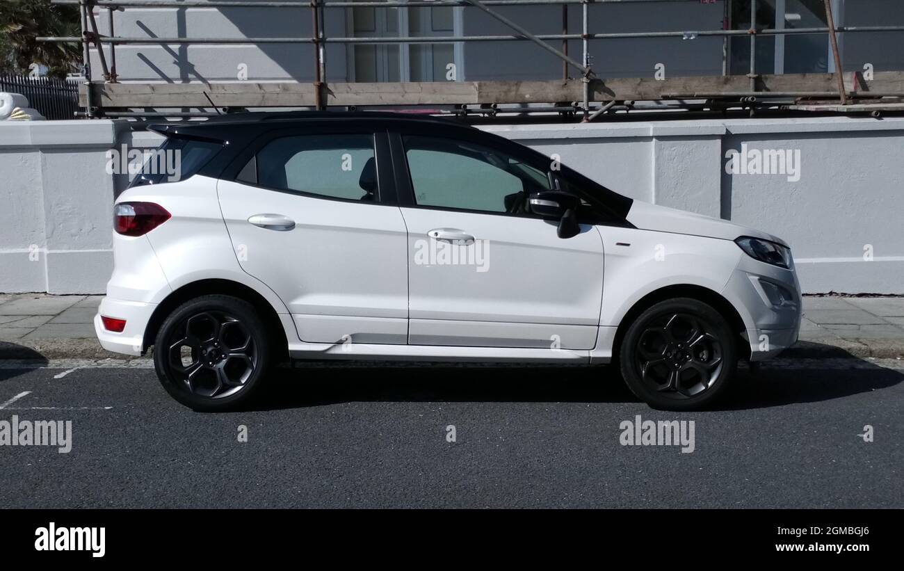 A 2019 registered Ford Ecosport car parked in Plymouth, Devon, England ...