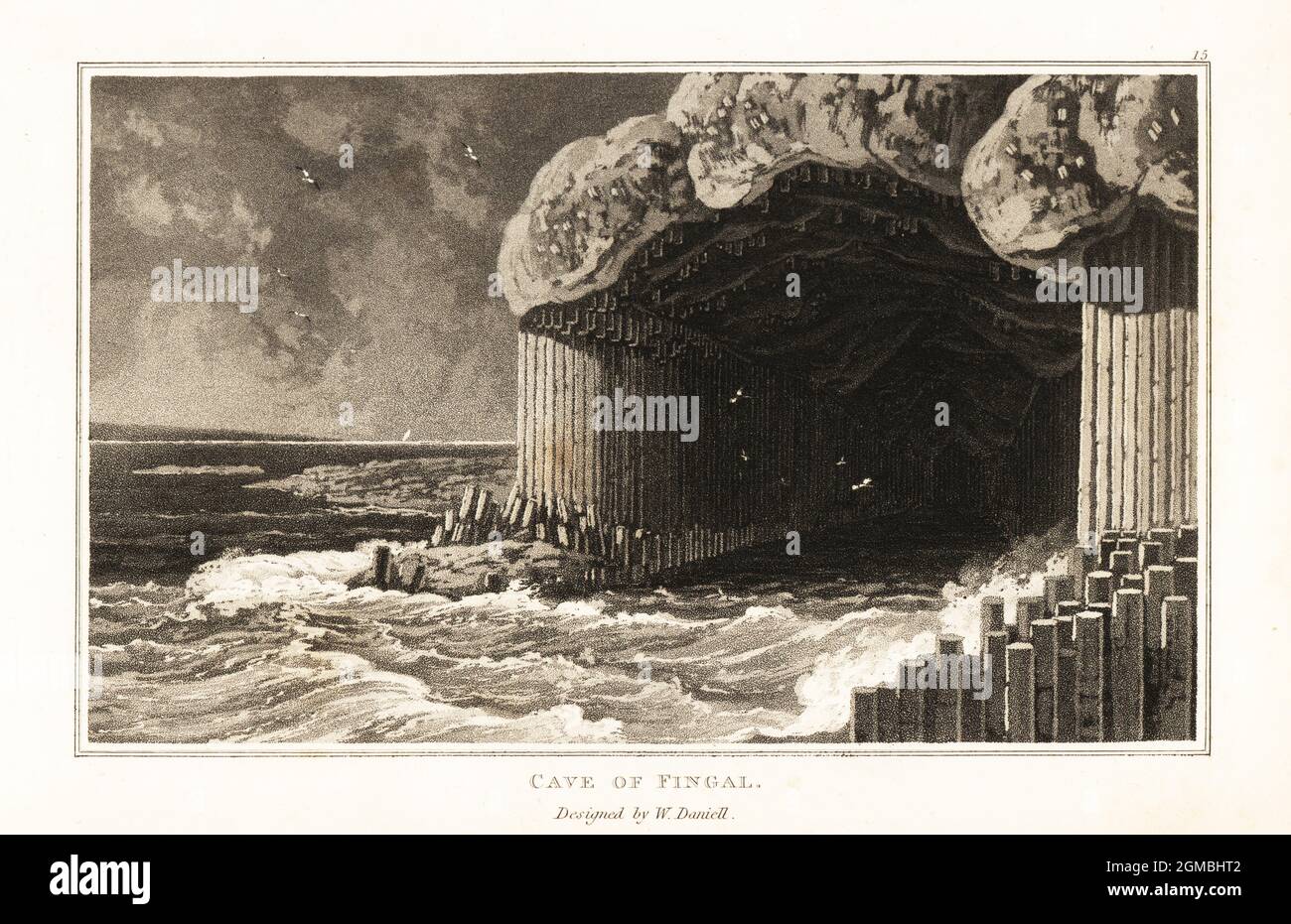 Giant basalt columns in Fingal's Cave, Staffa island, Inner Hebrides ...
