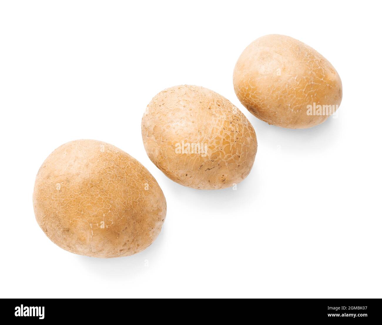 Fresh raw potatoes on white background Stock Photo - Alamy