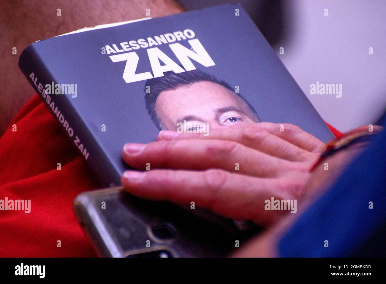 Rome, Italy. 17th Sep, 2021. Detail of Alessanro Zan's book "Senza ...