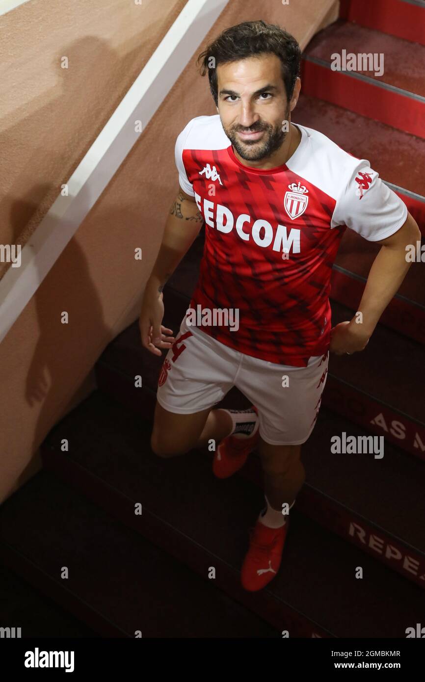 Monaco. 16th September 2021. Cesc Fabregas of AS Monaco walks down the ...