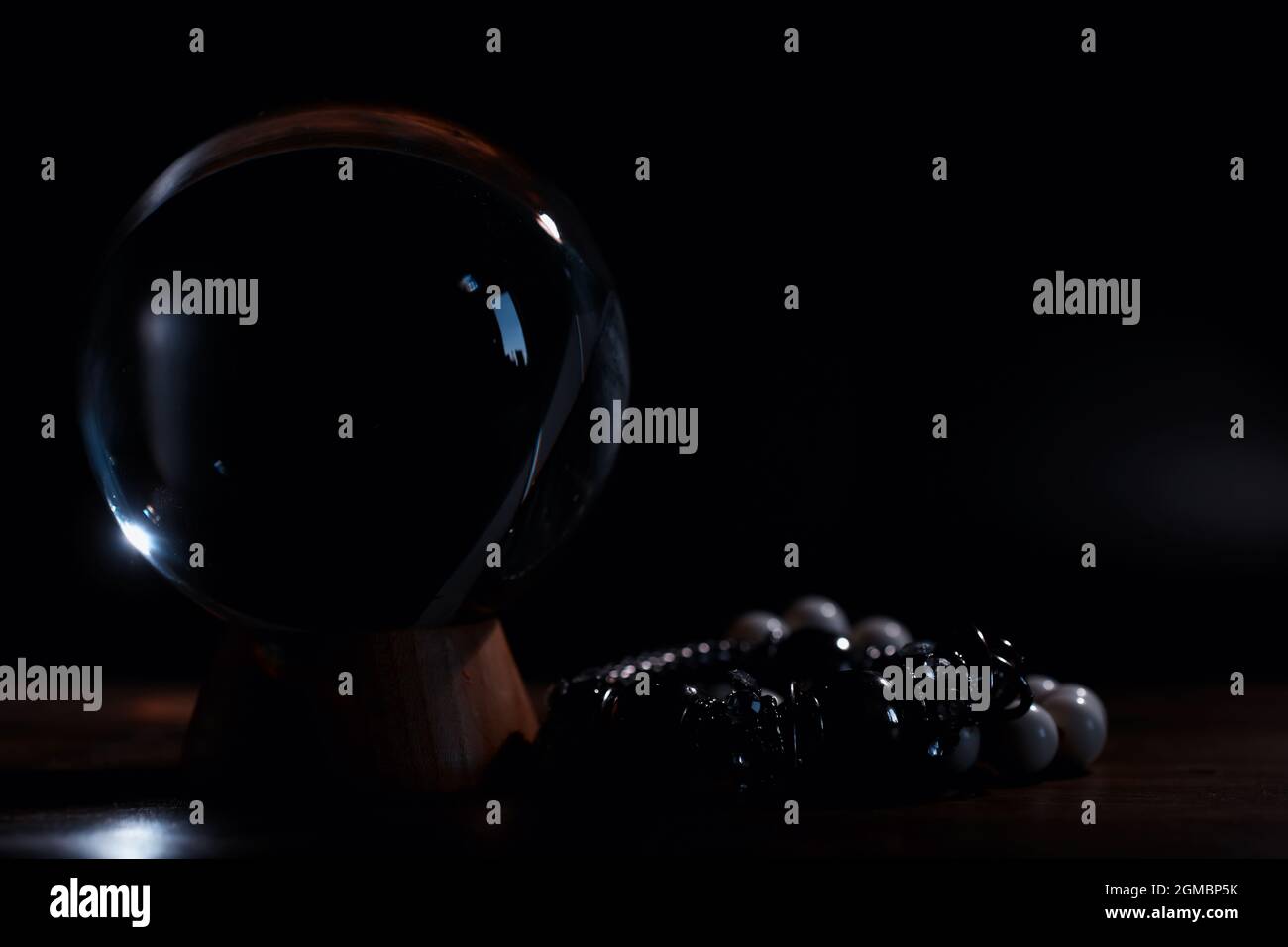 Crystal ball predict the fate. Guessing for the future Stock Photo - Alamy