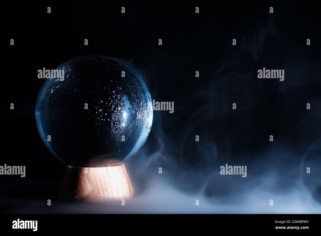 Crystal ball predict the fate. Guessing for the future Stock Photo - Alamy