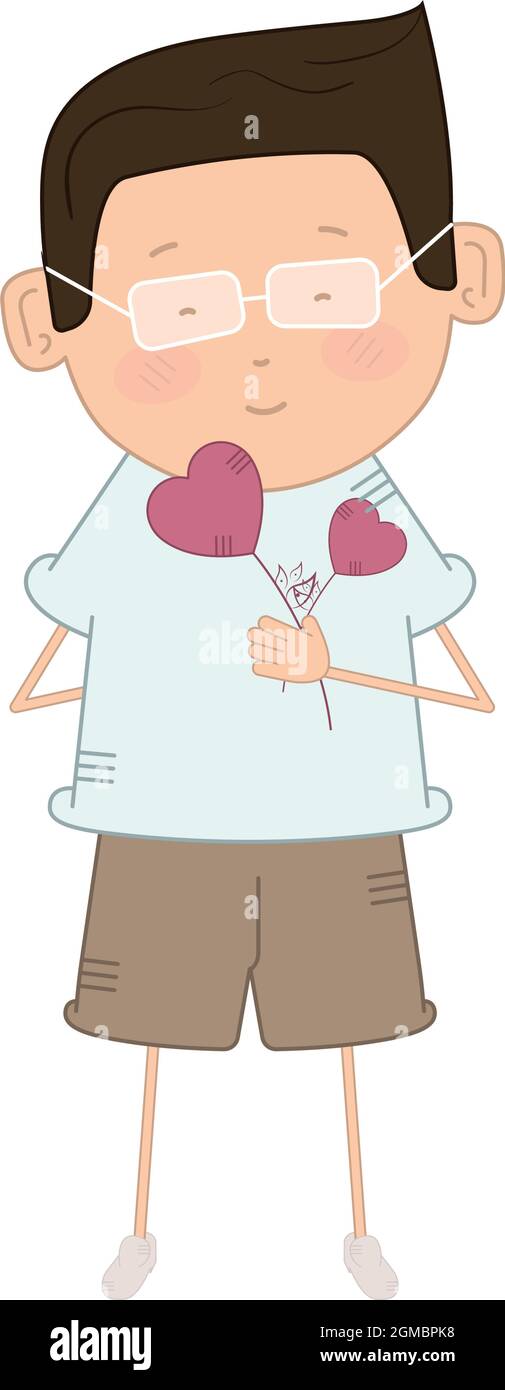 Isolated cartoon of a man with a heart Stock Vector Image & Art - Alamy