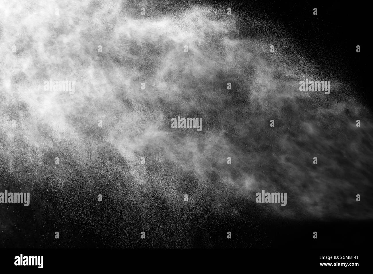 A stream of water and a cloud of drops from the atomizer Stock Photo ...